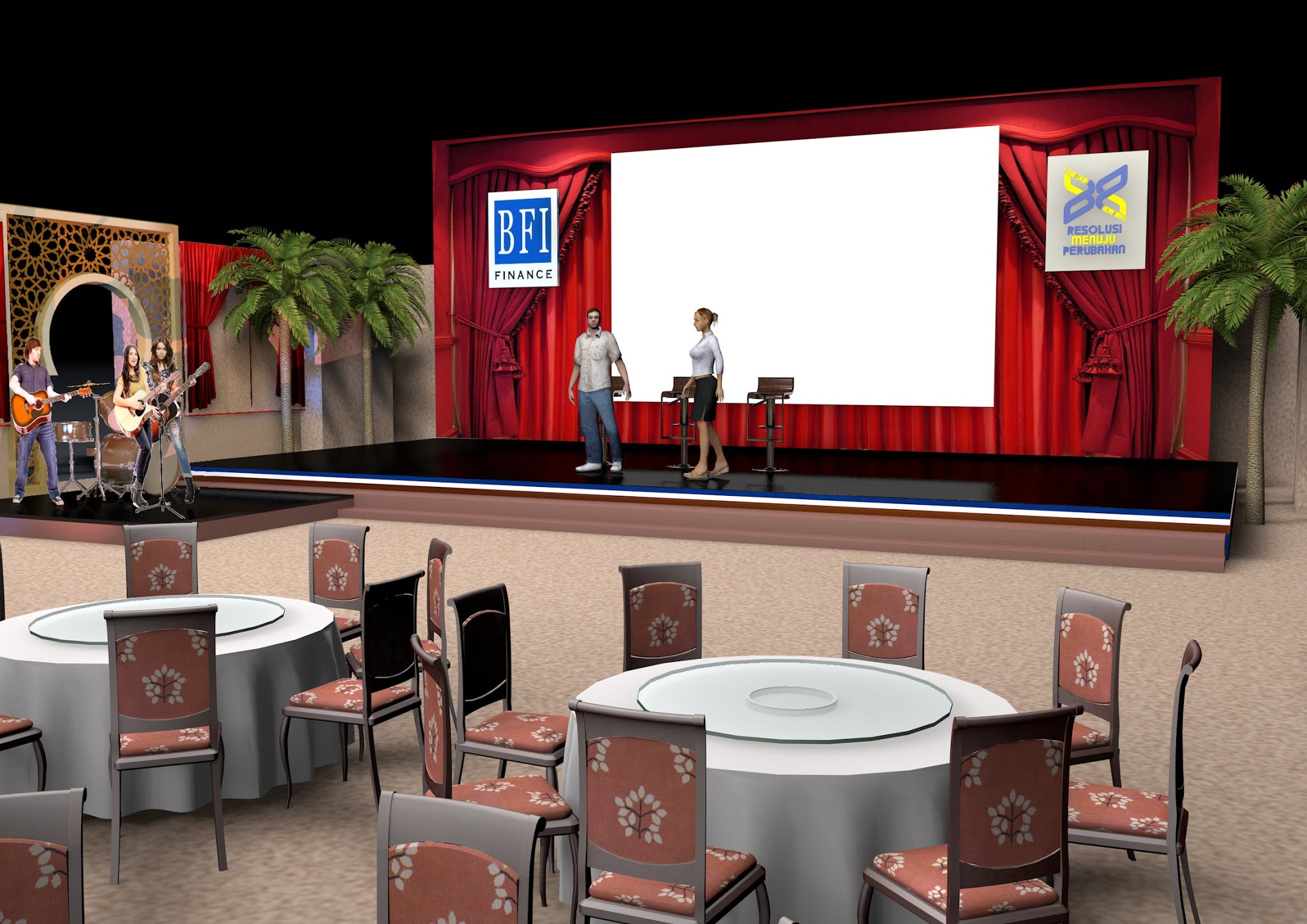 Jatmika: Desain Stage, entry gate dan photo booth