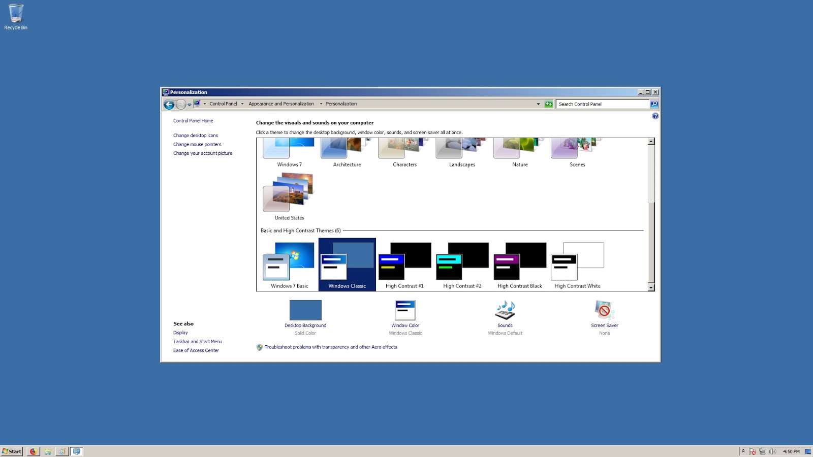Tampilan Windows Classic