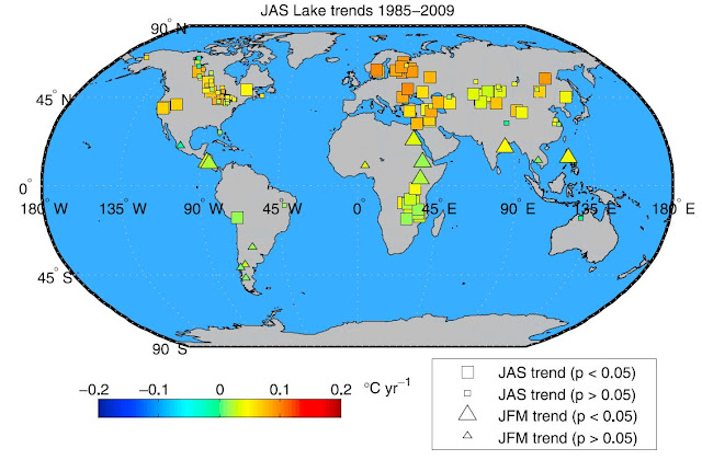 Lakes are warming at a surprisingly fast rate