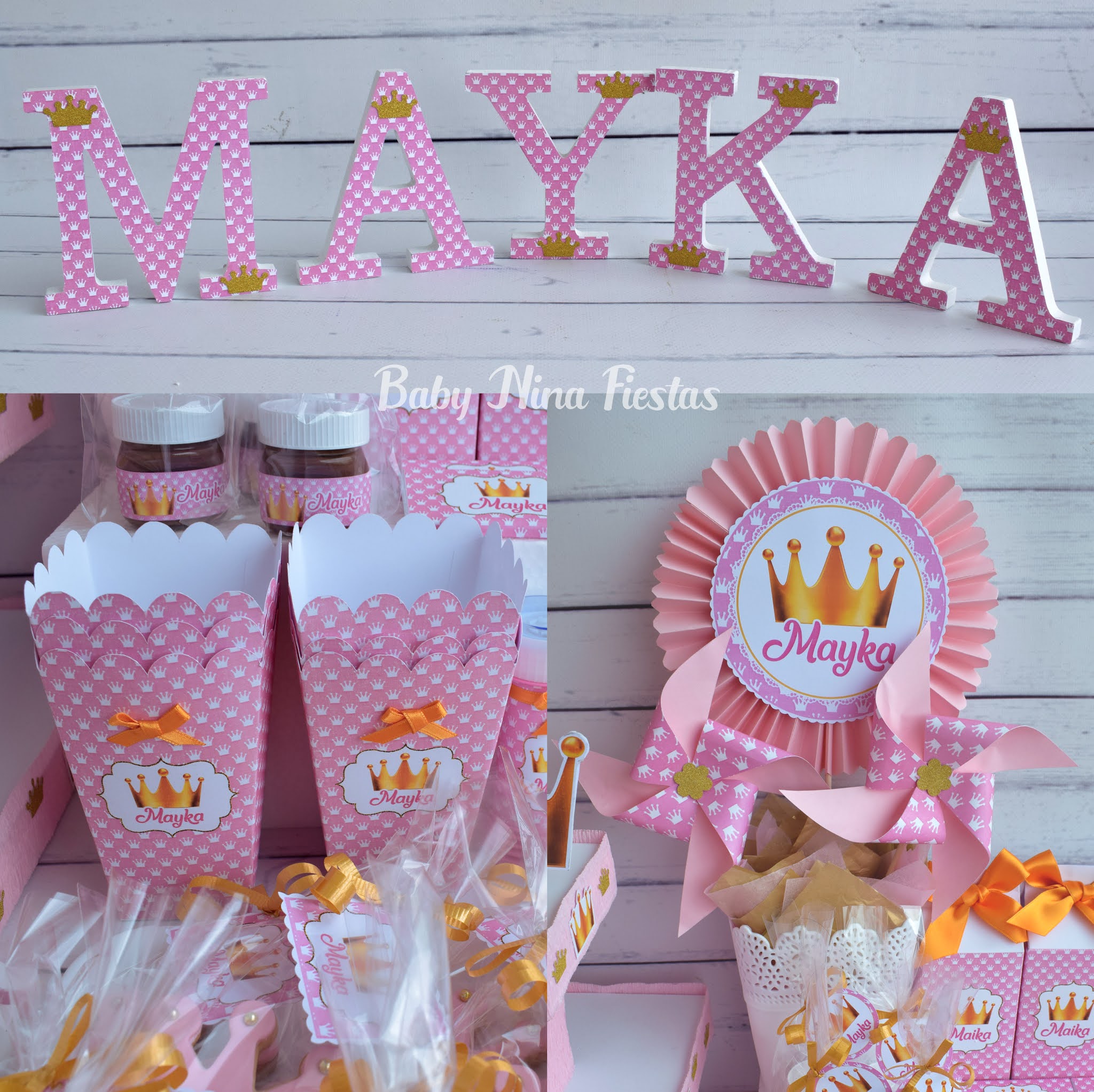 Baby Nina Fiestas: Kit de cumpleaños corona para Mayka