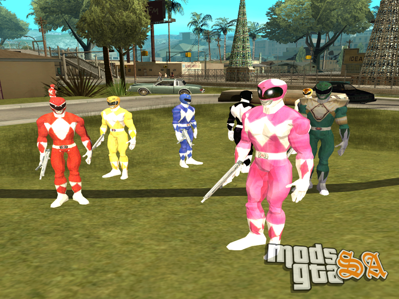 Mods GTA San Andreas: Pack de Skins Power Rangers