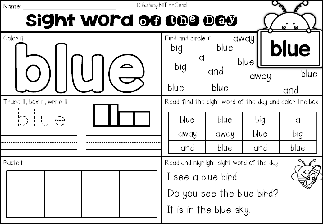 The Best of Teacher Entrepreneurs III: Sight Word of the Day Reading ...