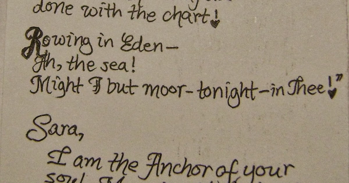 An Anonymous Letter...