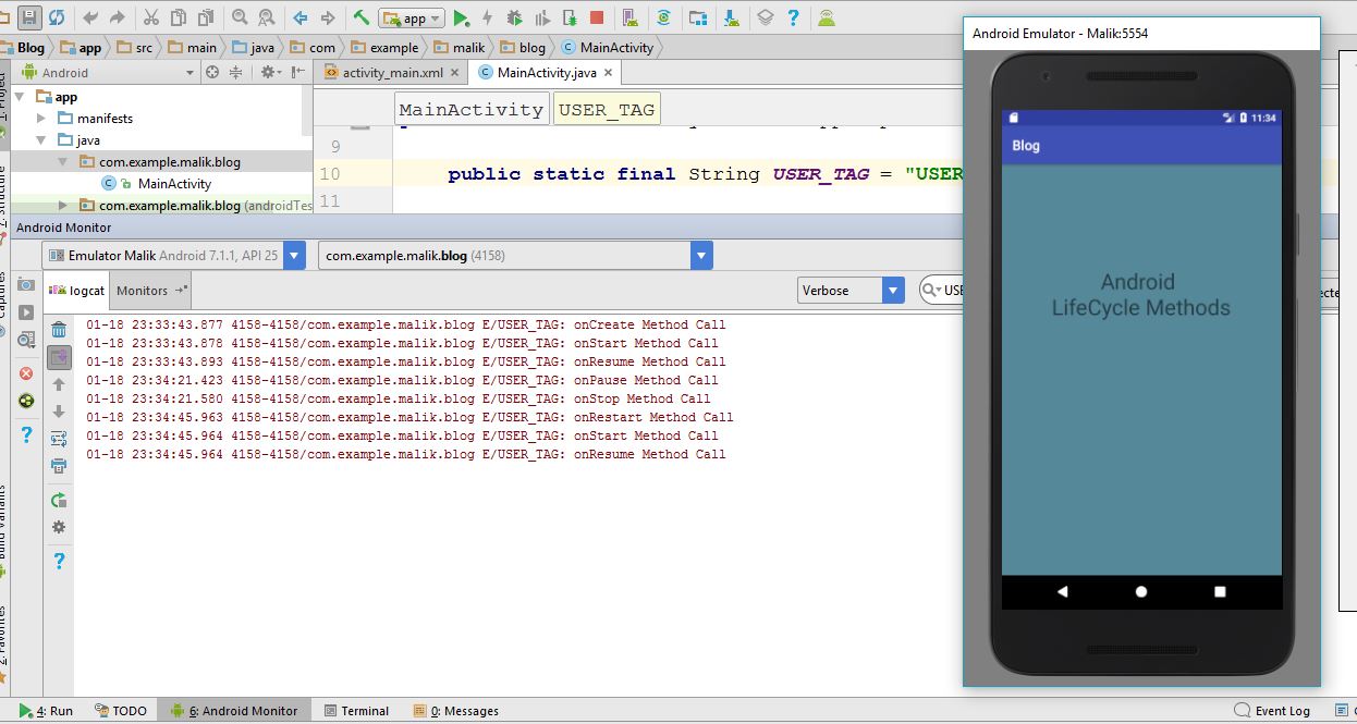 Android Lifecycle Method - Programming