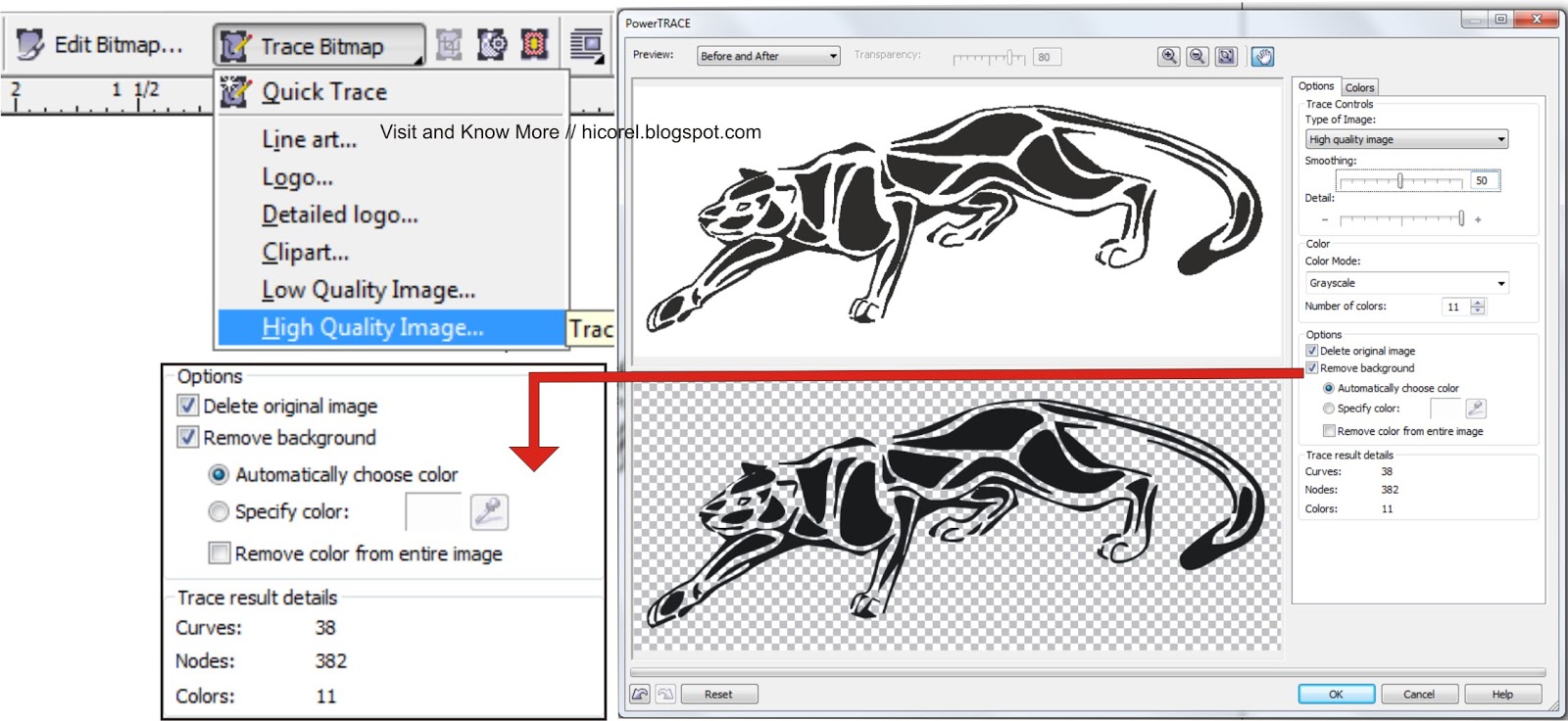 ( TRACING ) Cara Mudah Merubah gambar bitmap menjadi Vector di ...