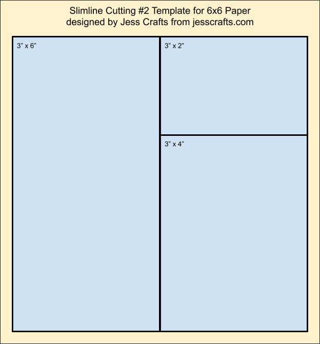 Jess Crafts: Slimline Card Template #2 Using 6x6 Paper featuring Avery ...