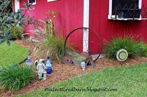 Decorating the barn gardens