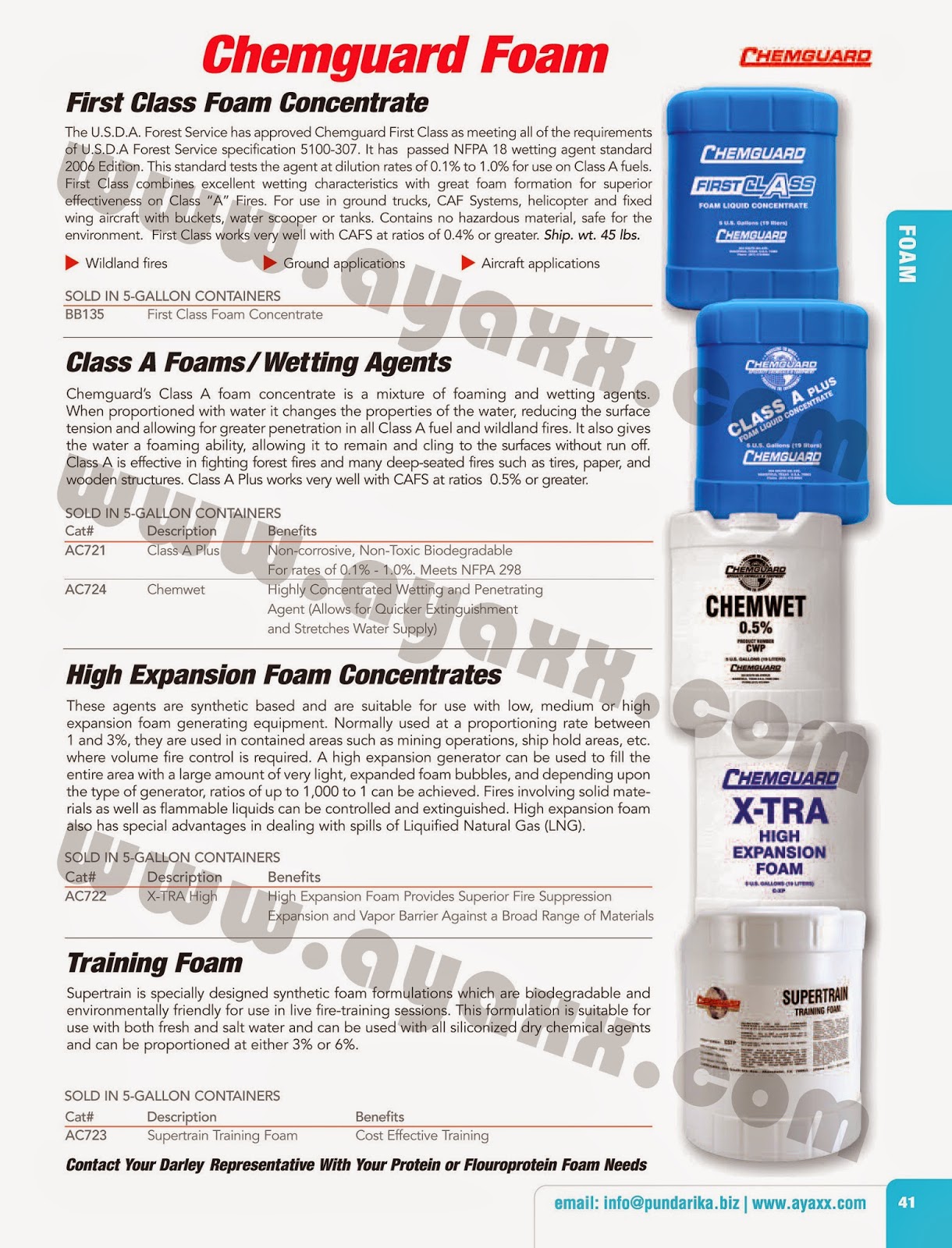 CHEMGUARD FOAM (AYAXX EQUIPMENT).