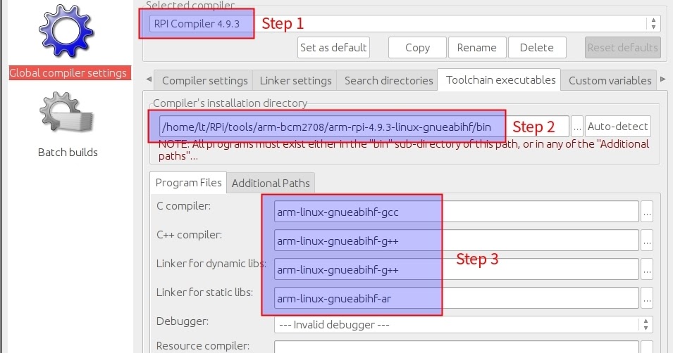 新竹勞倫斯: 如何設定Code::Blocks遠端除錯Raspberry Pi