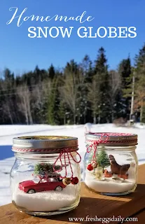 How to Make a Homemade DIY Snow Globes | Two Ways - Fresh Eggs Daily ...