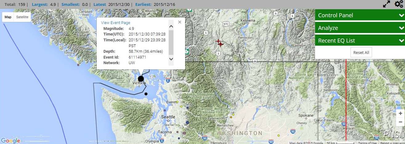 Reading the Washington Landscape: Quake Wake Up in Northwest Washington ...