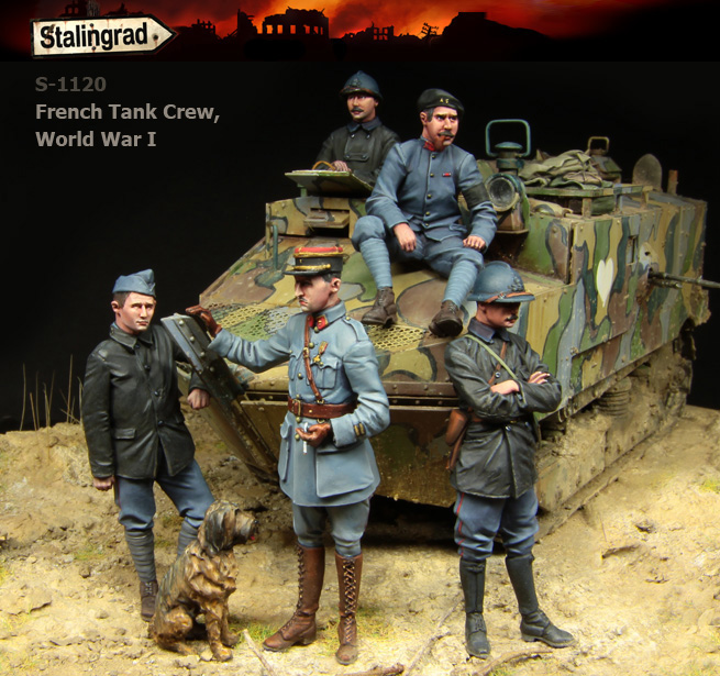 The Modelling News: French WWI tanker crew with a pooch in support from ...