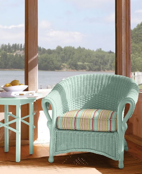 Eye For Design: Decorate With Colorful Wicker Furniture