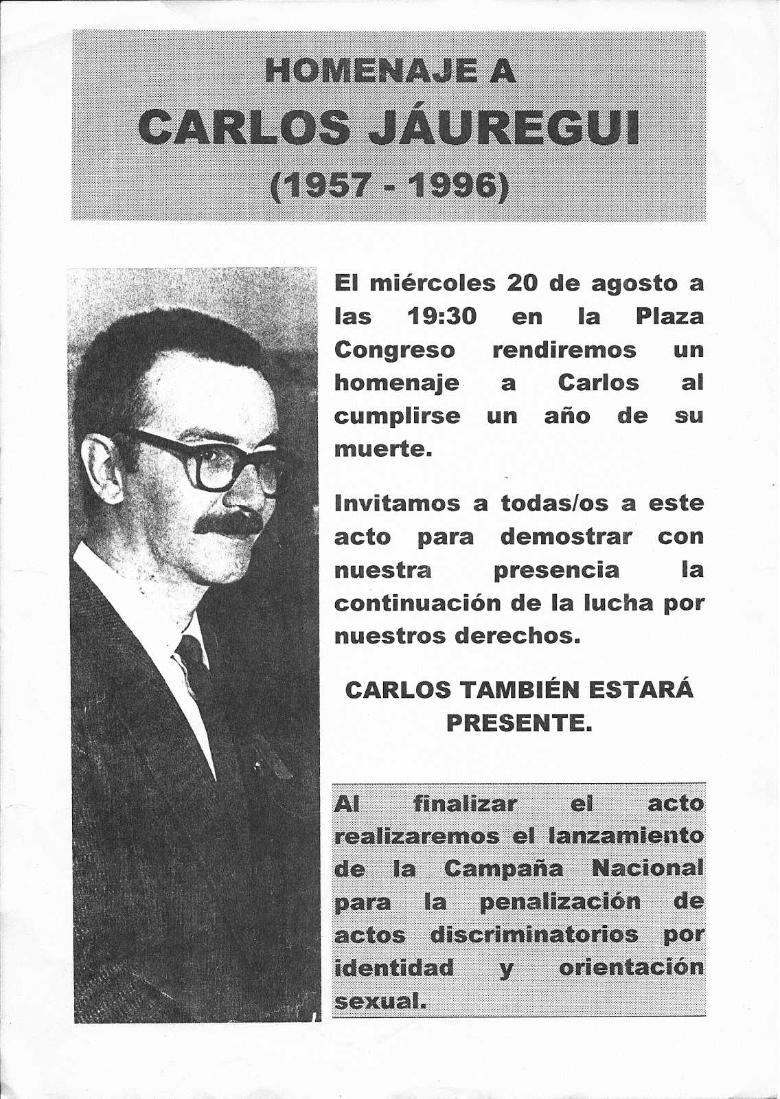POTENCIA TORTILLERA: Homenaje a Carlos Jáuregui