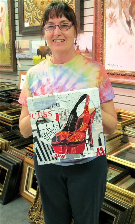 Nancy Standlee Fine Art: Wild Friends, 12079, Torn Paper Collage High ...