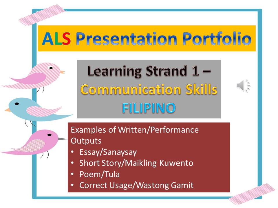 Alternative Learning System: ALS Presentation Portfolio: Sample Works ...