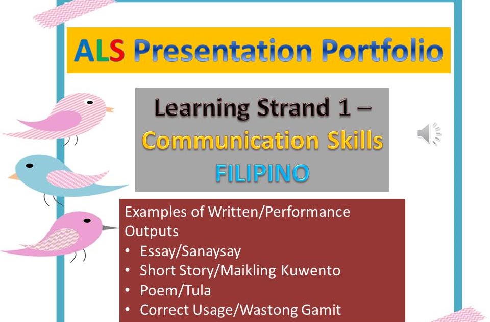 Alternative Learning System: ALS Presentation Portfolio: Sample Works ...
