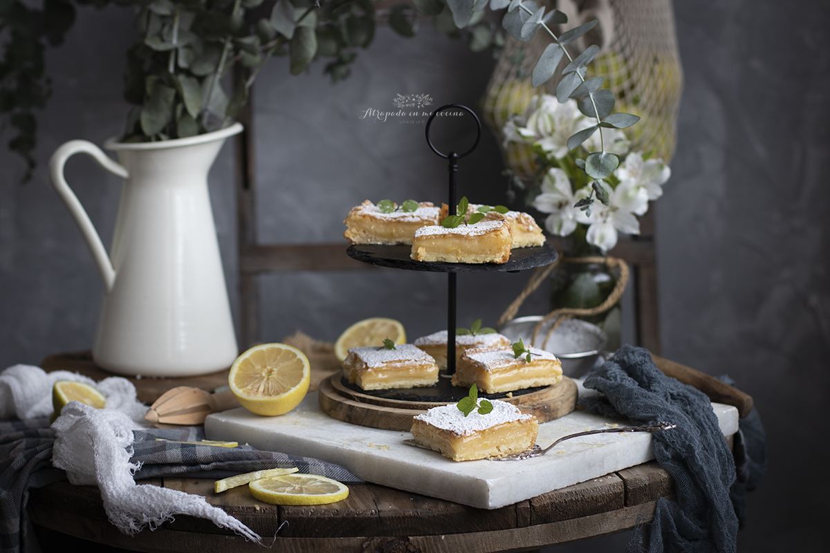 CORTADITOS DE LIMÓN (LEMON BARS) - Atrapada en mi cocina