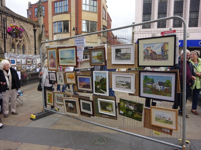 Malcolm Coils: Durham Market Square with Lanchester Art Group