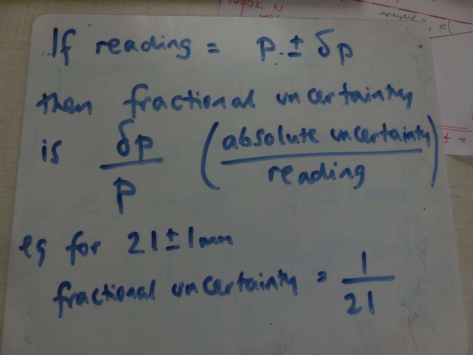 wigton physics: Absolute and fractional uncertainty