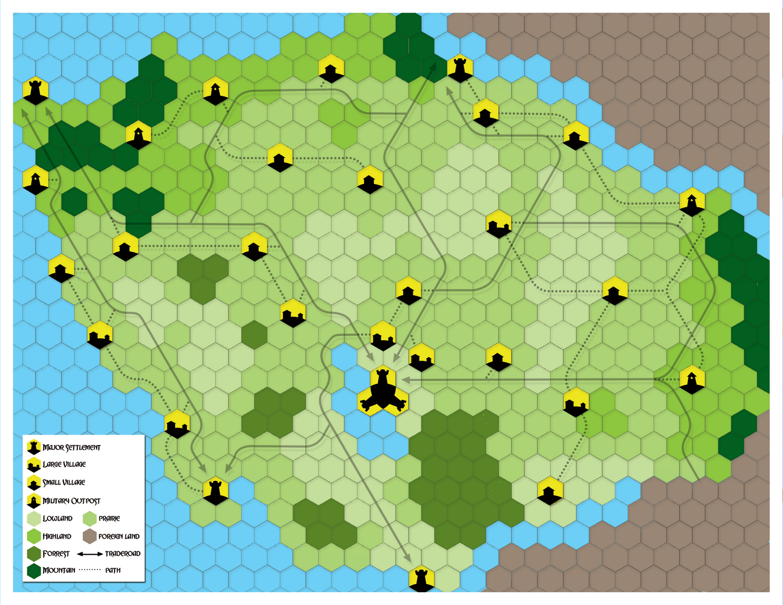 ART by STOWE: The Eternal Kingdom hex map
