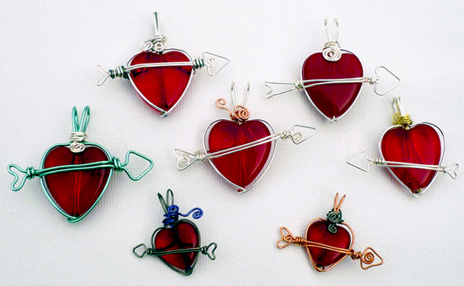 More Wire Heart Jewelry Tutorials / The Beading Gem