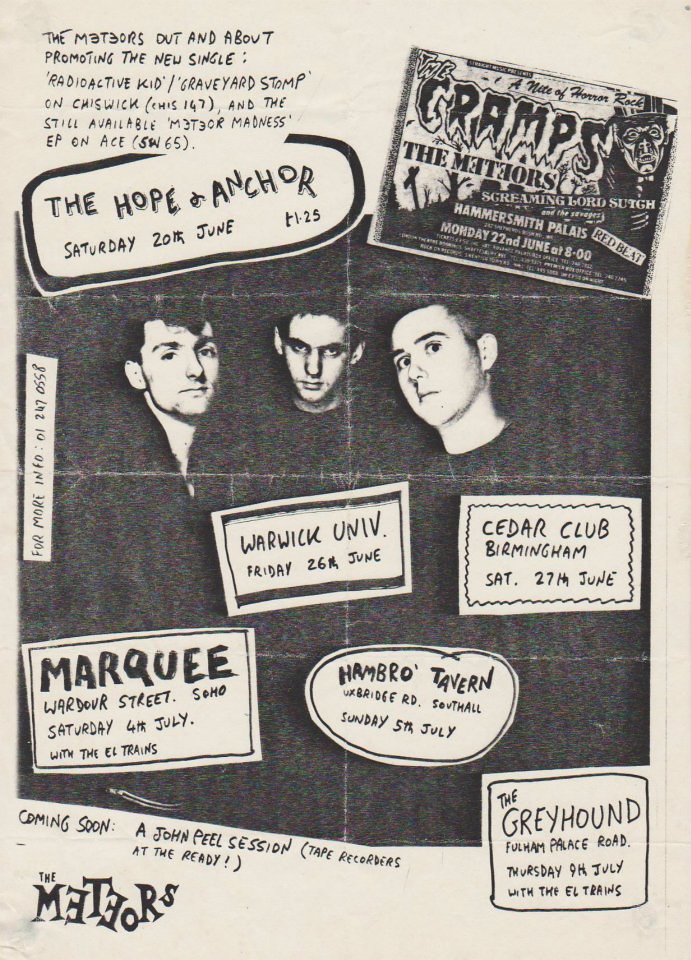 The Meteors - Gigs 1980 - 1985.: The Meteors - Gigs 1981