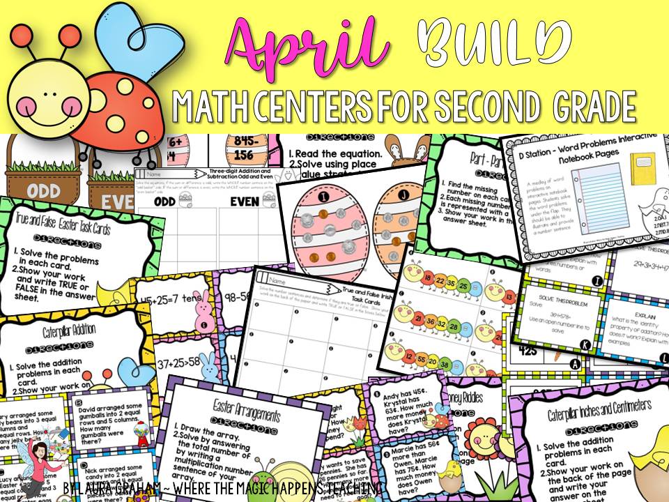 15 Great Spring Math Centers for 2nd Grade - Where the Magic Happens