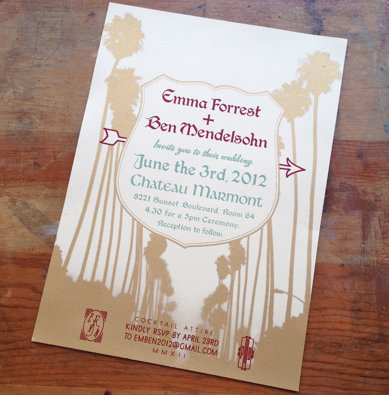 Emma Forrest Wedding