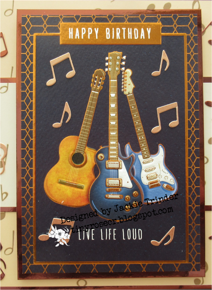 Tinyrose's Craft Room: Music themed Birthday Card