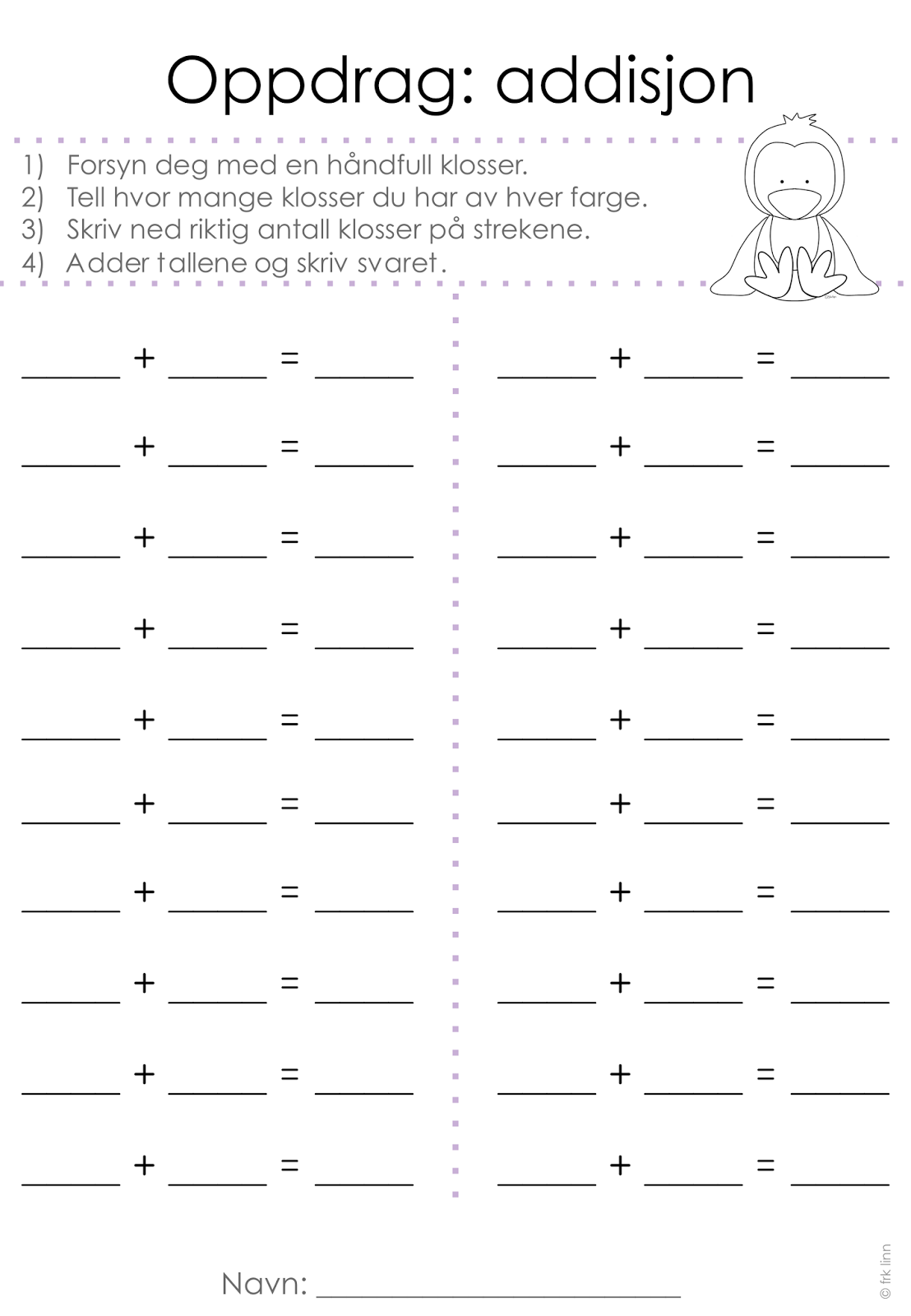 frk linn: oppdrag: addisjon