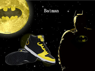 Superhero Dunks: Batman Dunk Nike High Tops For Men Black Yellow