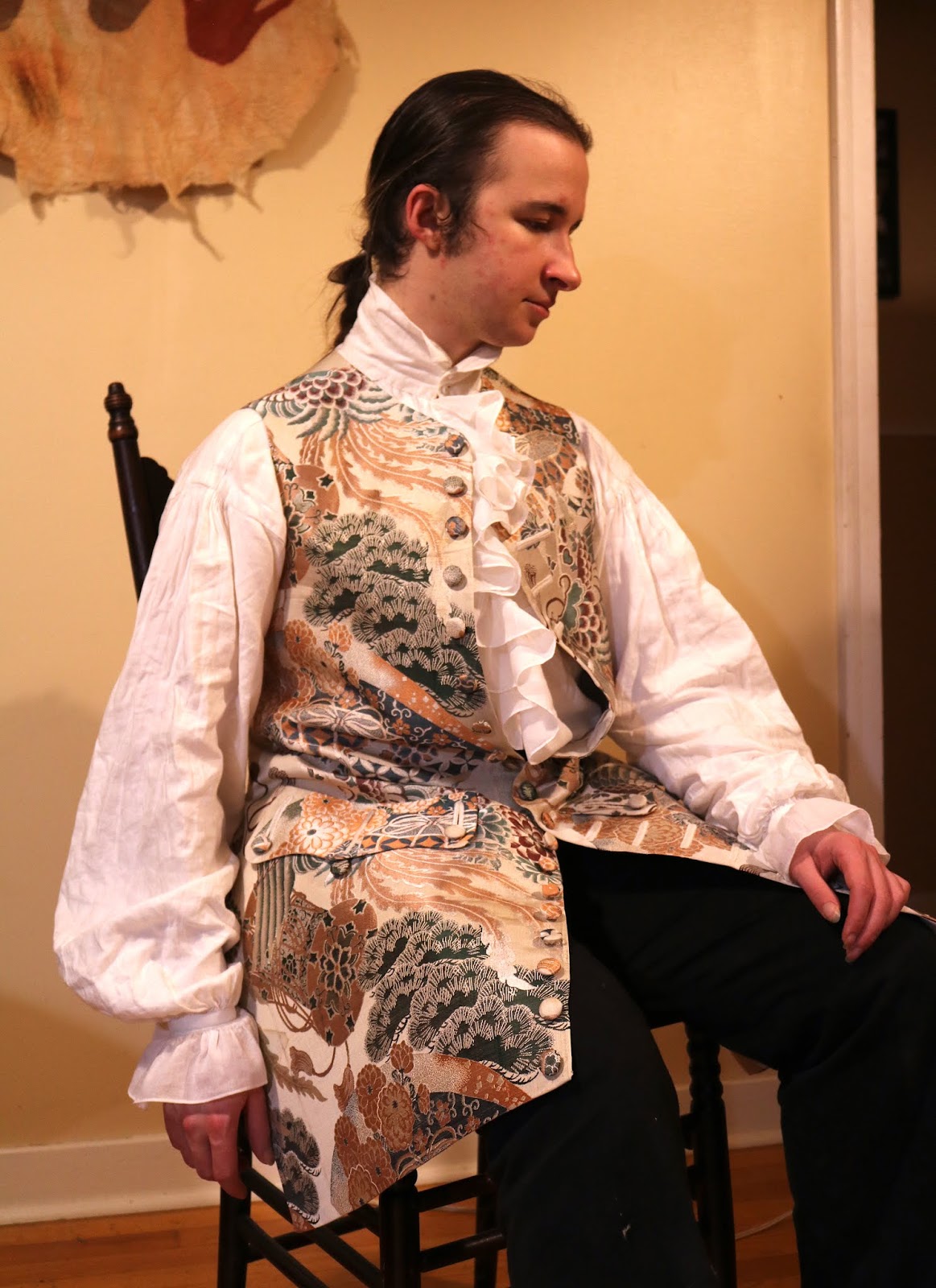 The Prettiest Gentleman About Town: 1730's Brocade Waistcoat