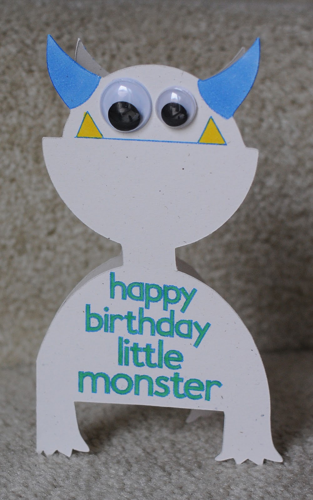 Amy Corbin: Little Monster card with Chomas Creations mini gel pen holder