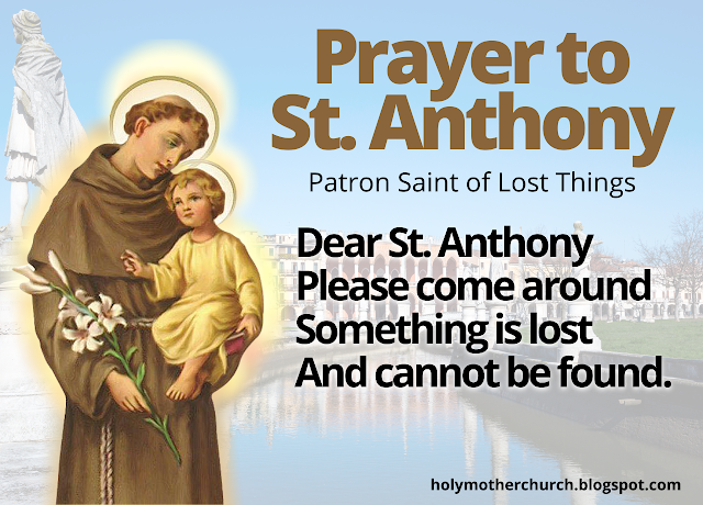 Catholicism for Everyone: Prayer to St. Anthony for Something that is Lost