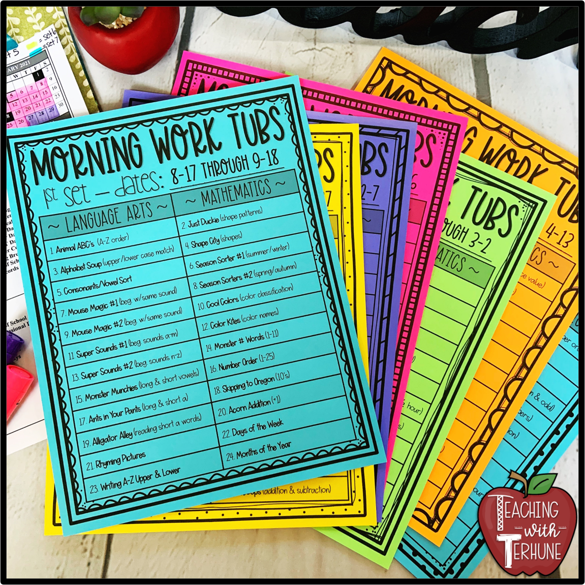 Teaching With Terhune: Morning Work Tub System (Morning Work Drawers)
