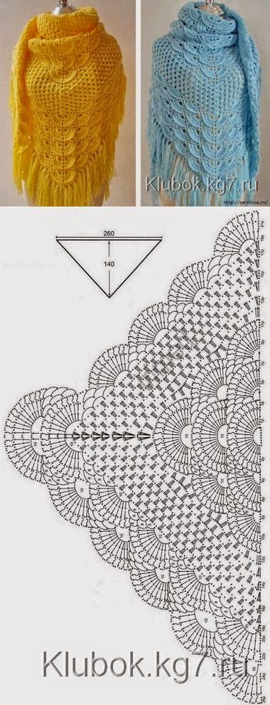Πλεκτες Ιδεες-Crochet Ideas: Σχεδιο για πλεκτη εσαρπα με βελονακι ...