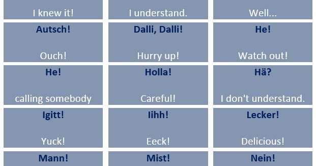 Common German exclamations/interjections - Góc Tiếng Đức - Learn Deutsch