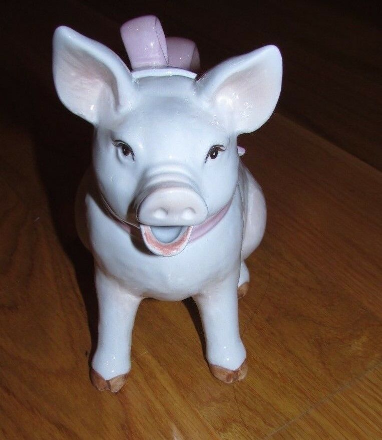 Like All, Pinterest!!: Handpainted Takahashi Pig Teapot Pink Ribbon ...