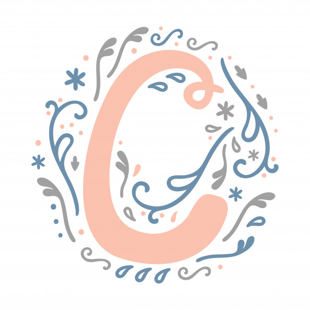 Decorative Letter C Clipart - Birthday Letter