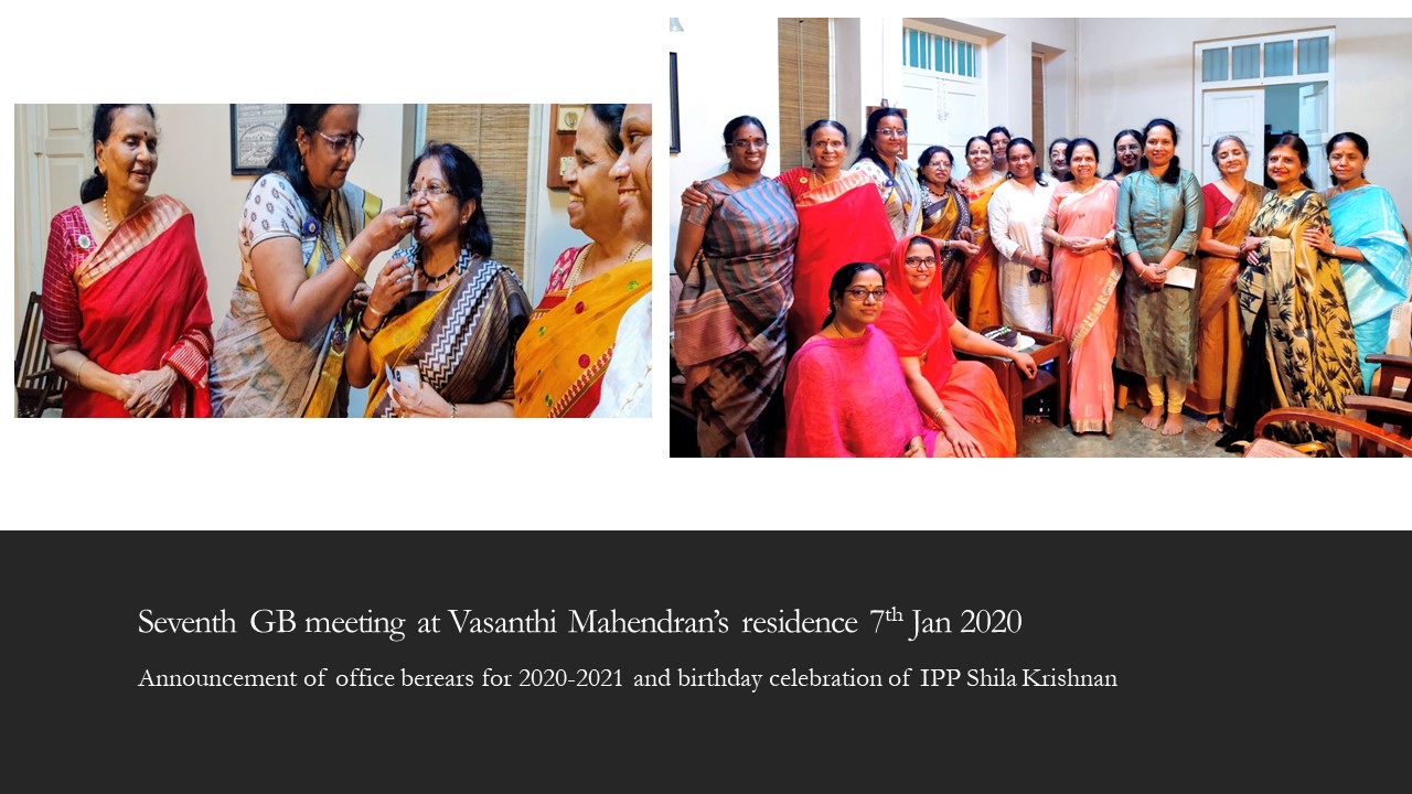 Inner Wheel Club of Madras South- District 323: Secretary Report 2019 ...