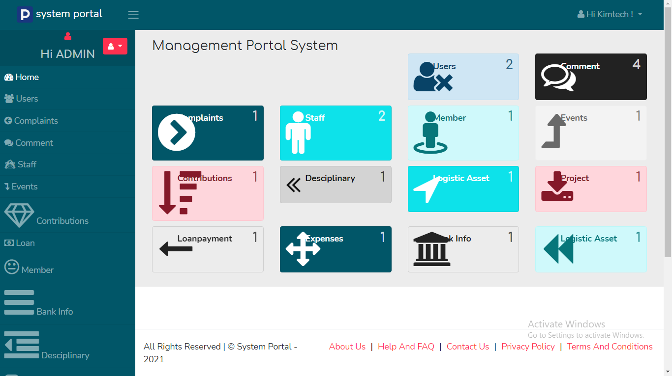Management Portal System in PHP MySQL with Source Code