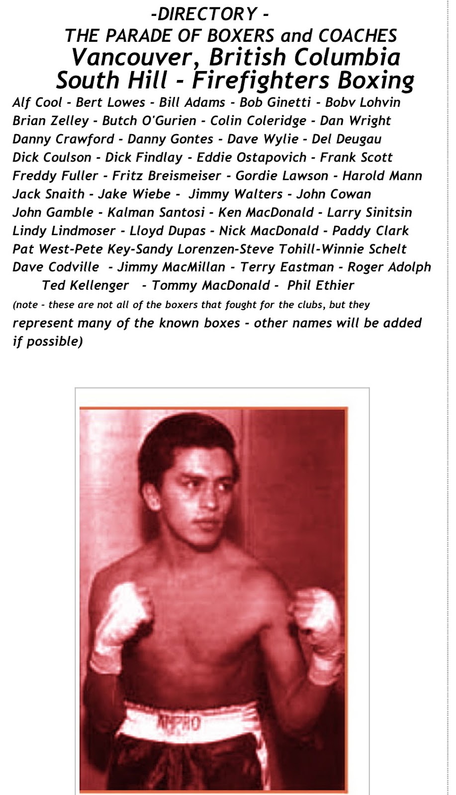 CANADIAN AMATEUR BOXING HALL OF FAME: October 2012