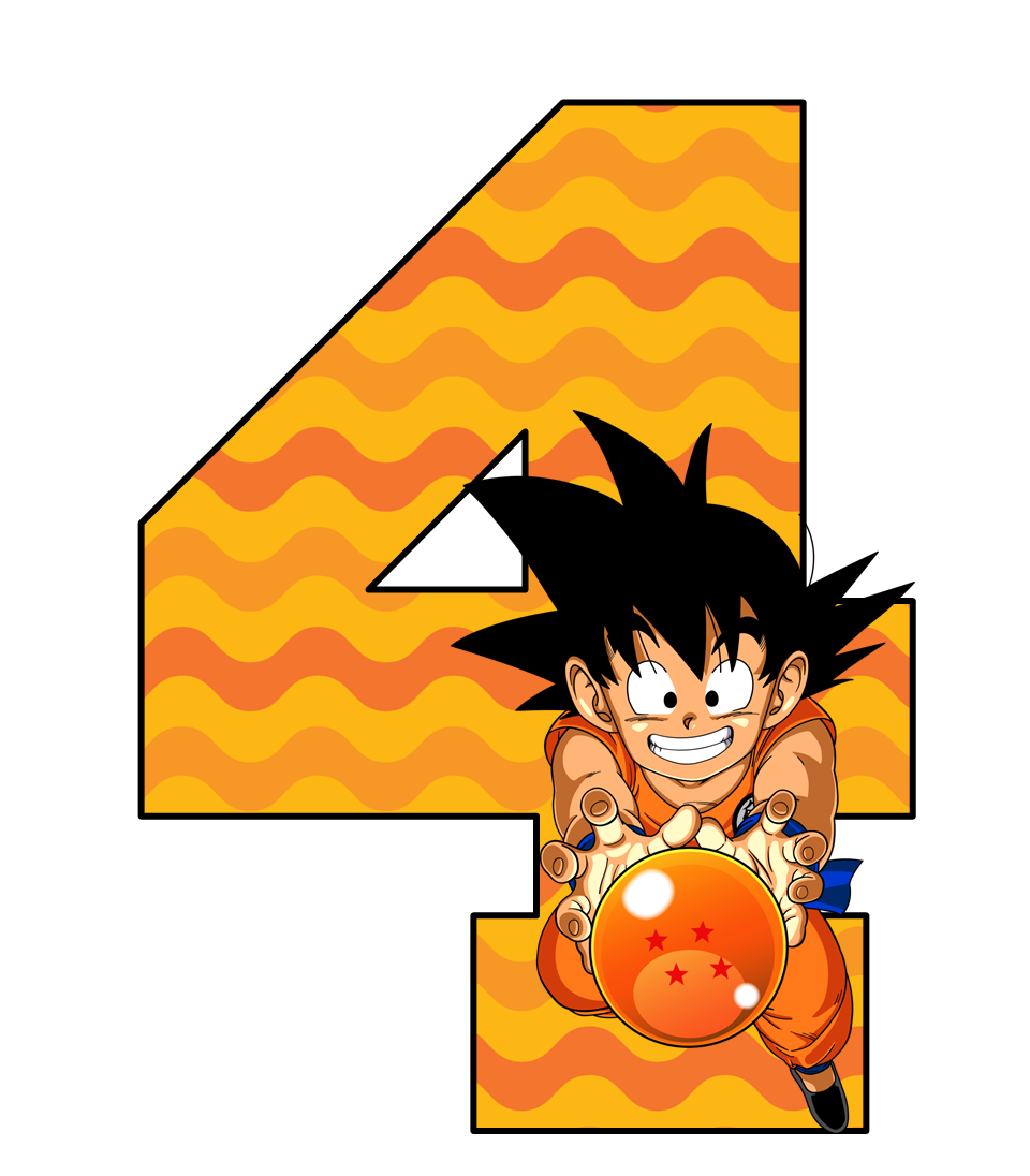 Kits imprimibles gratis : Números Dragon Ball Z para imprimir
