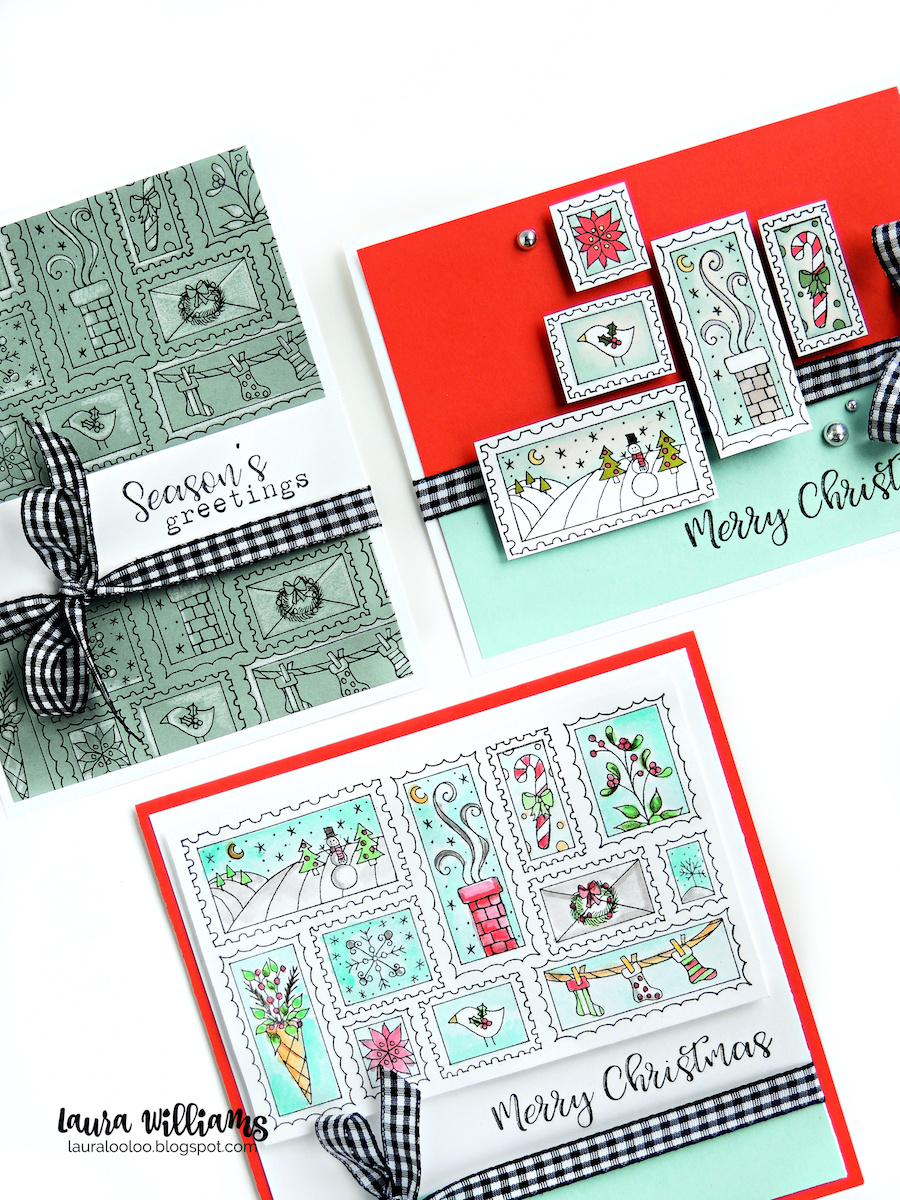 lauralooloo: Christmas In July! One Stamp Set 3 Ways {Impression Obsession}
