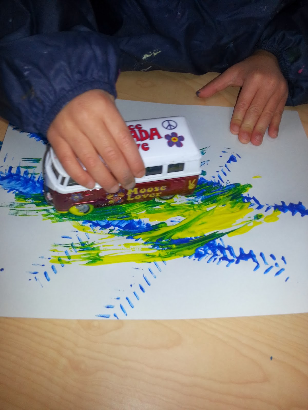 STA Classroom: Tire Tracks Art