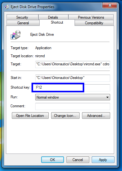 How to EJECT AND CLOSE Optical Disk Drive using Custom Shortcut Keys in ...