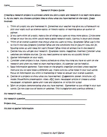 The Idea Backpack: Research Project Freebie & Five Star Blogger Challenge