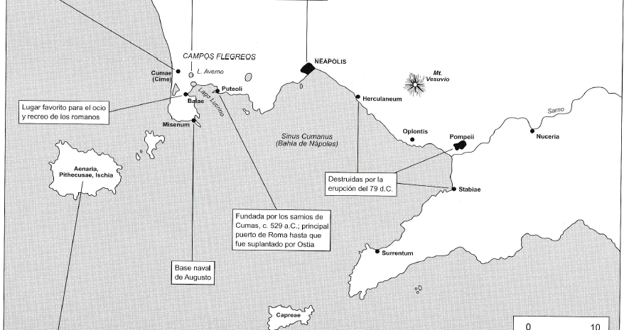 APASIONADOS DEL IMPERIO ROMANO: MAPA DE LA BAHÍA DE NÁPOLES