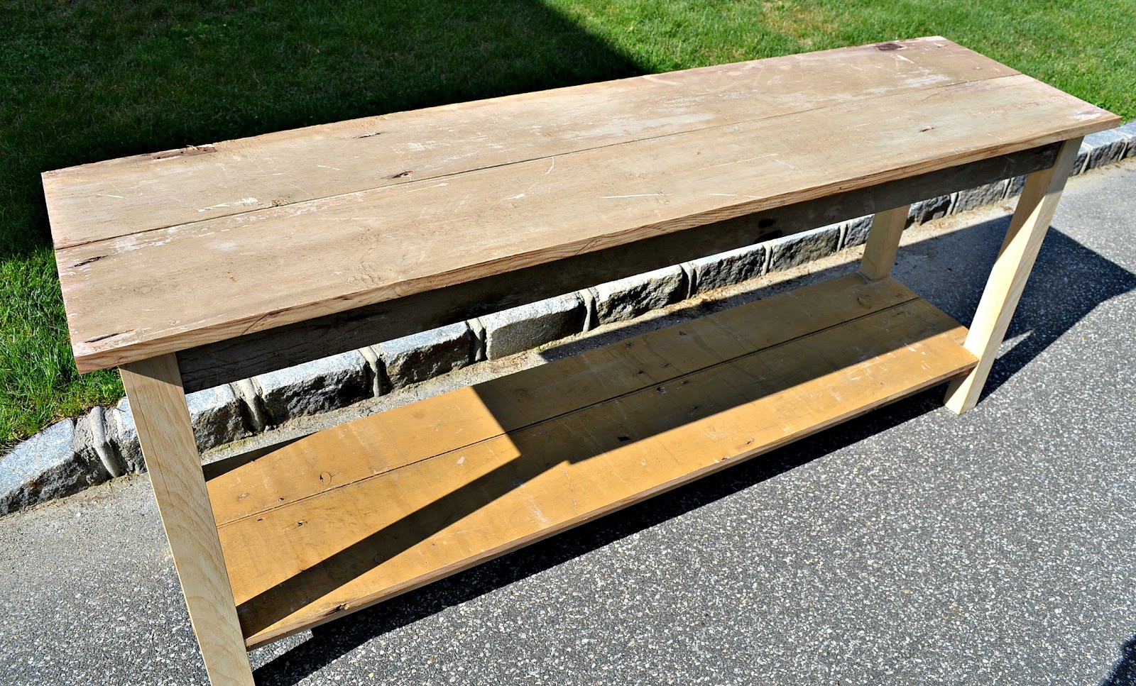 Themes For Baby Room: scrap wood serving table